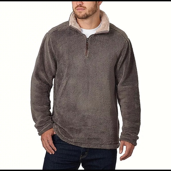 Trinity | Jackets & Coats | Trinity Mens Plush Zip Pullover Fleece ...